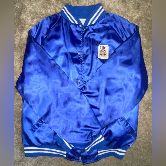 Jackets & Coats | Vintage Miller Lite Beer Bomber Jacket | Poshmark